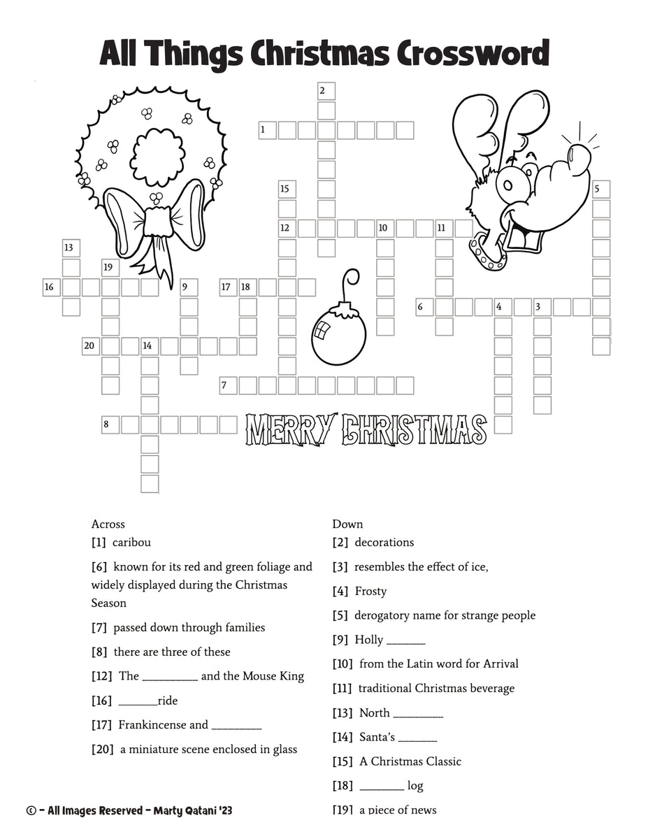 Printable Christmas Word Puzzles – MartyToons