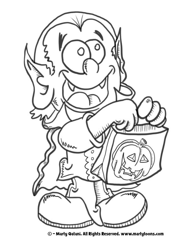 kids halloween costumes coloring pages